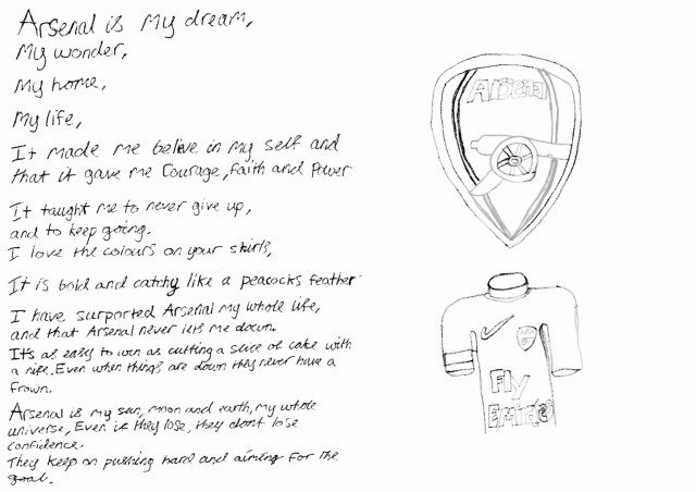 Word2013 Arsenal FC Centenary Poetry winners | WORD